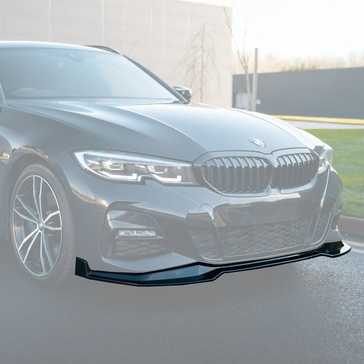 BMW 3 Series G20/G21 M Sport Style Front Splitter - Gloss Black (3pc)