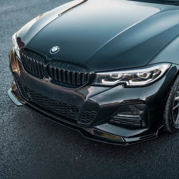 BMW 3 Series G20/G21 M Sport Style Front Splitter - Gloss Black (3pc)