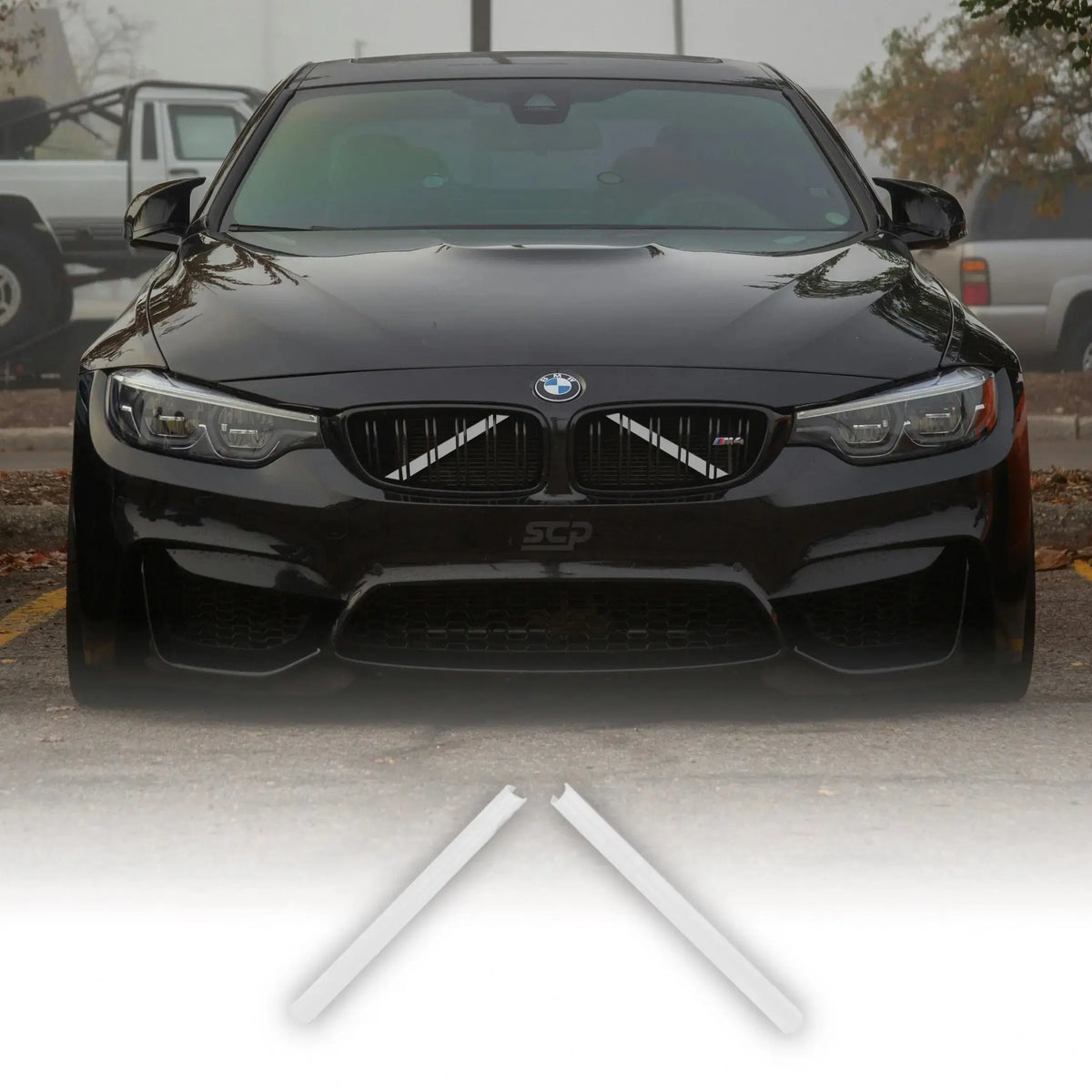 BMW F-Series Grille V Brace Strut Bar Covers (Clip-On)