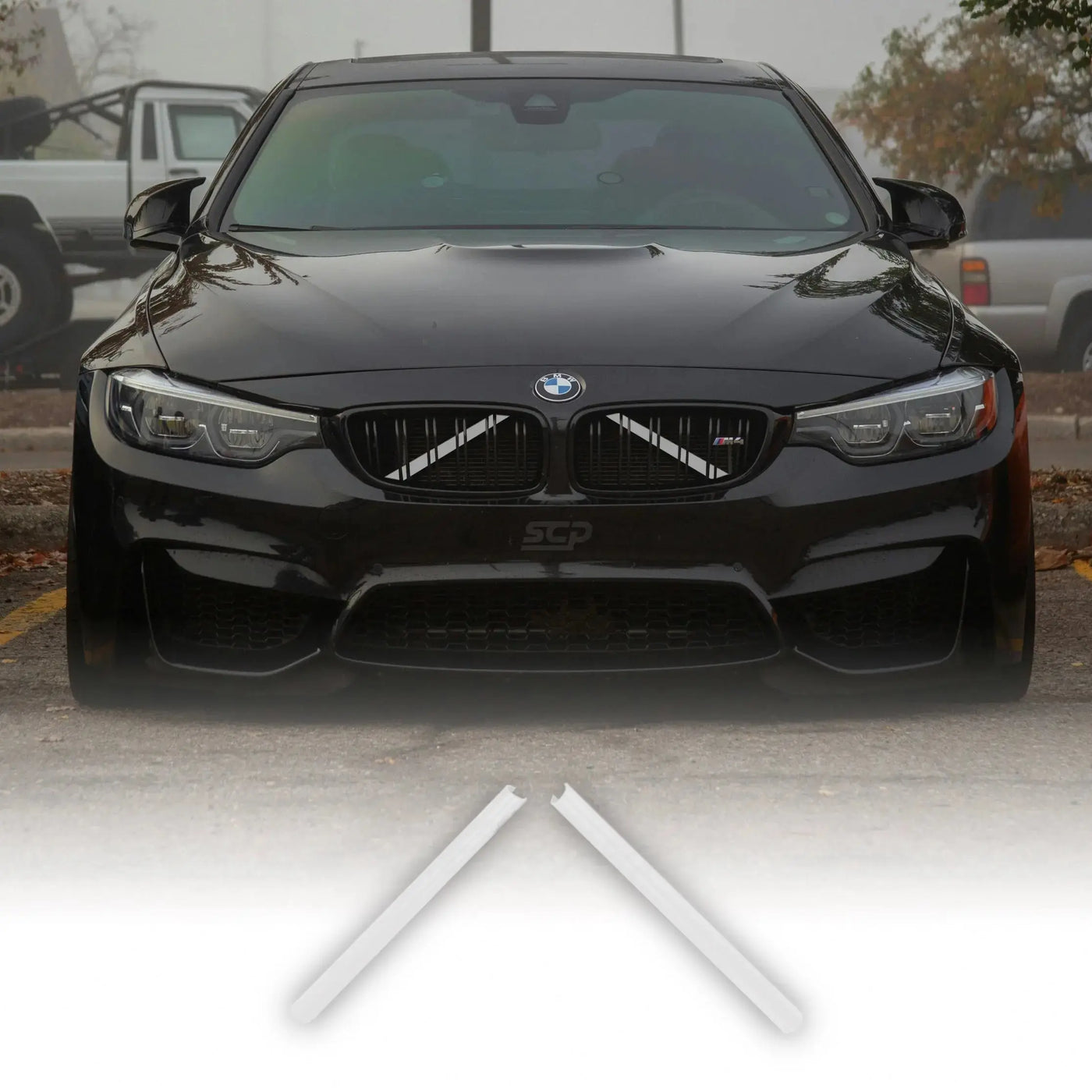 BMW F-Series Grille V Brace Strut Bar Covers (Clip-On)