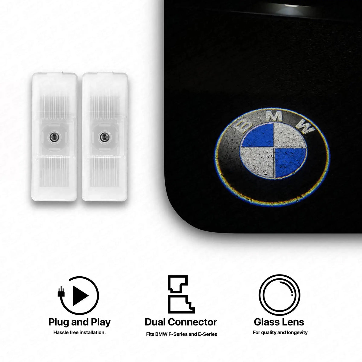 BMW LED Door Projector Puddle Lights | 68mm & 50mm OEM+ Upgrade