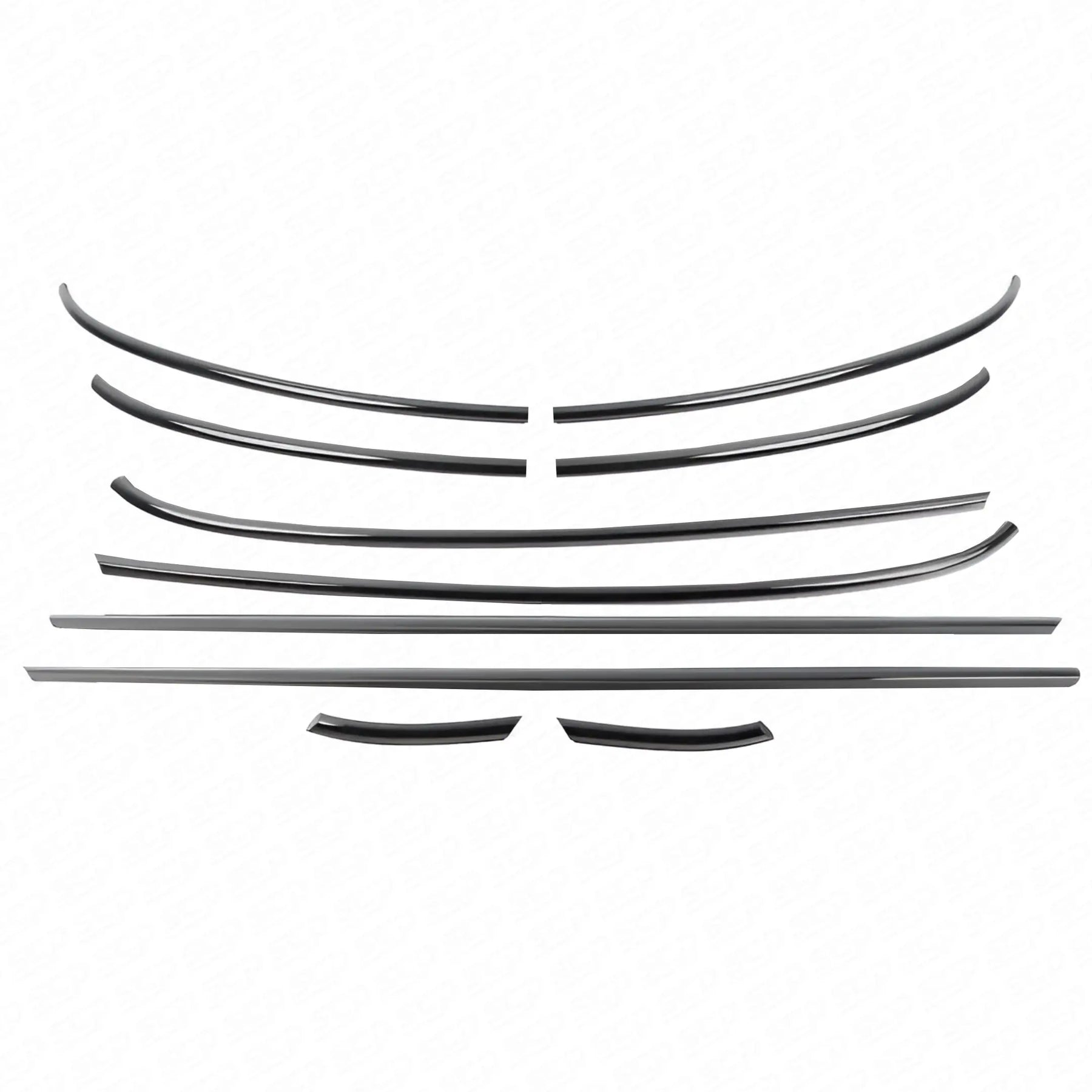 MINI F54 F55 F56 F60 Gloss Black Beltline Trim Covers | 10-Piece Kit