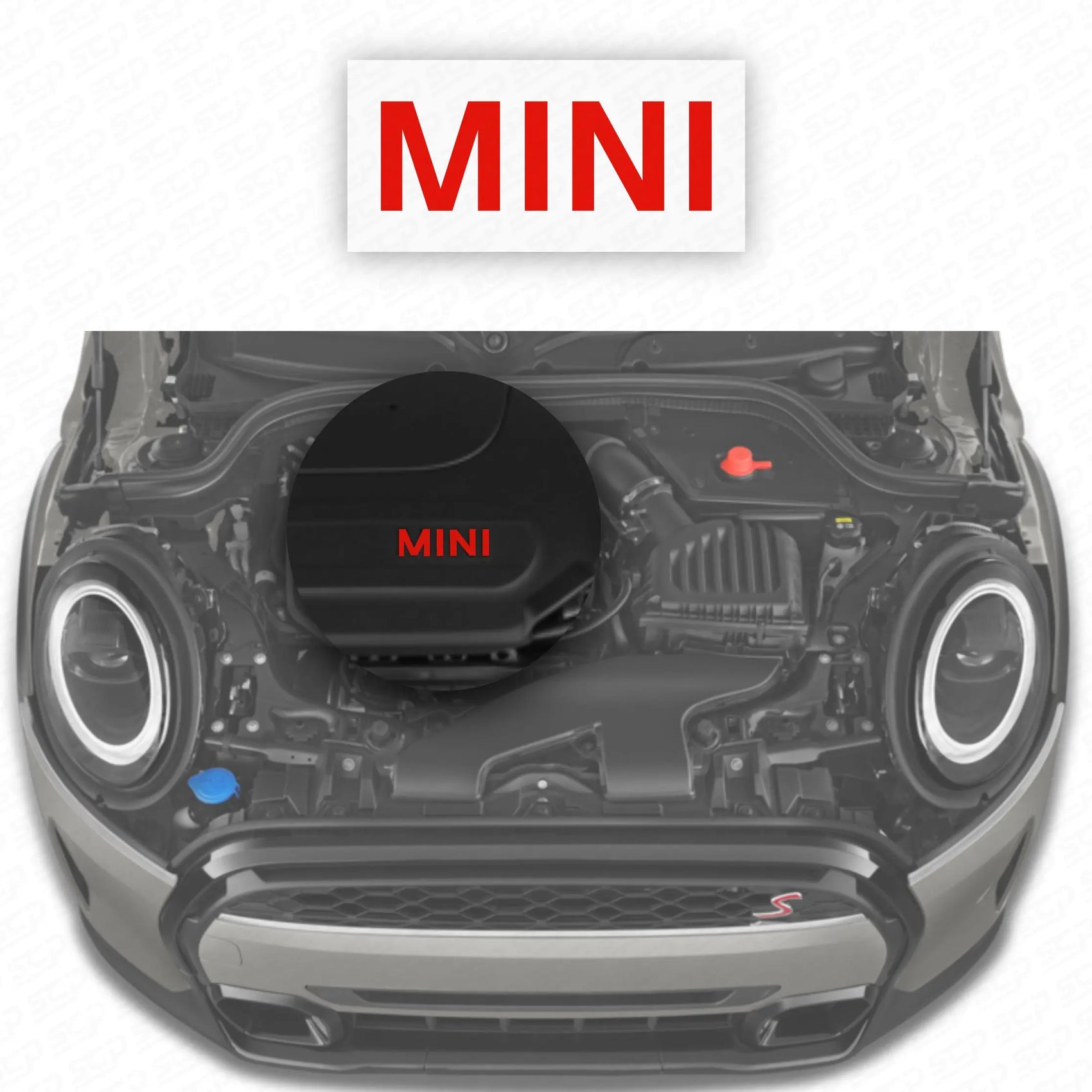 MINI F-Series LCI Engine Bay Lettering Decal - SCP Automotive