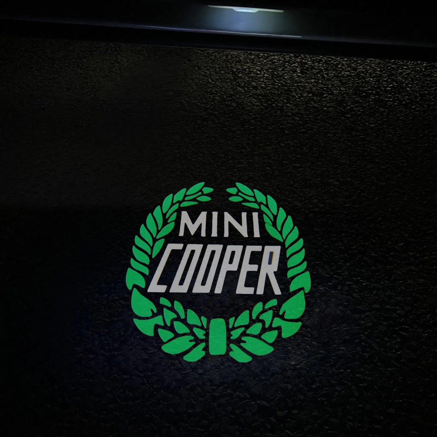 MINI LED Logo Door Projector (Pair) - MINI Cooper Laurel Wreath